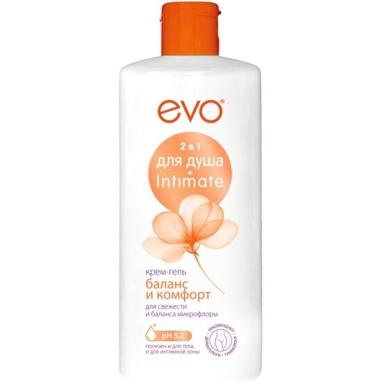 Крем-гель 2в1 для душа и интимной гигиены Evo Баланс и Комфорт 400 мл