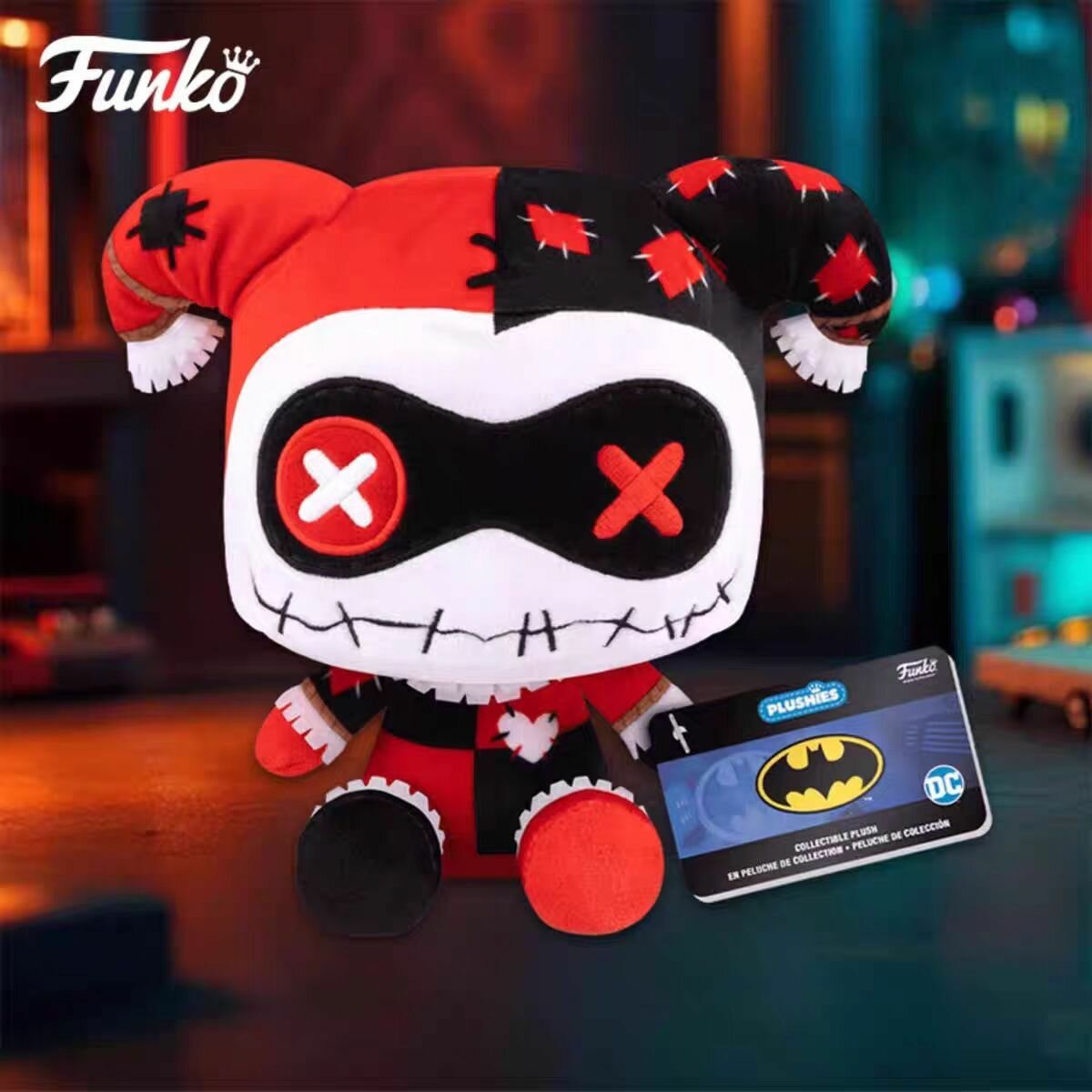 Плюшевая игрушка Funko POP "Лоскутное шитье Харли Квинн", пластик, интерактивная, 1 шт