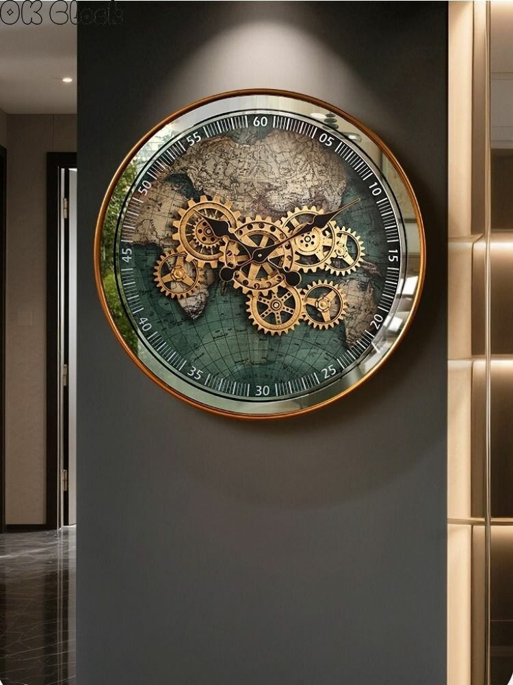 Ретро настенные часы с шестеренками