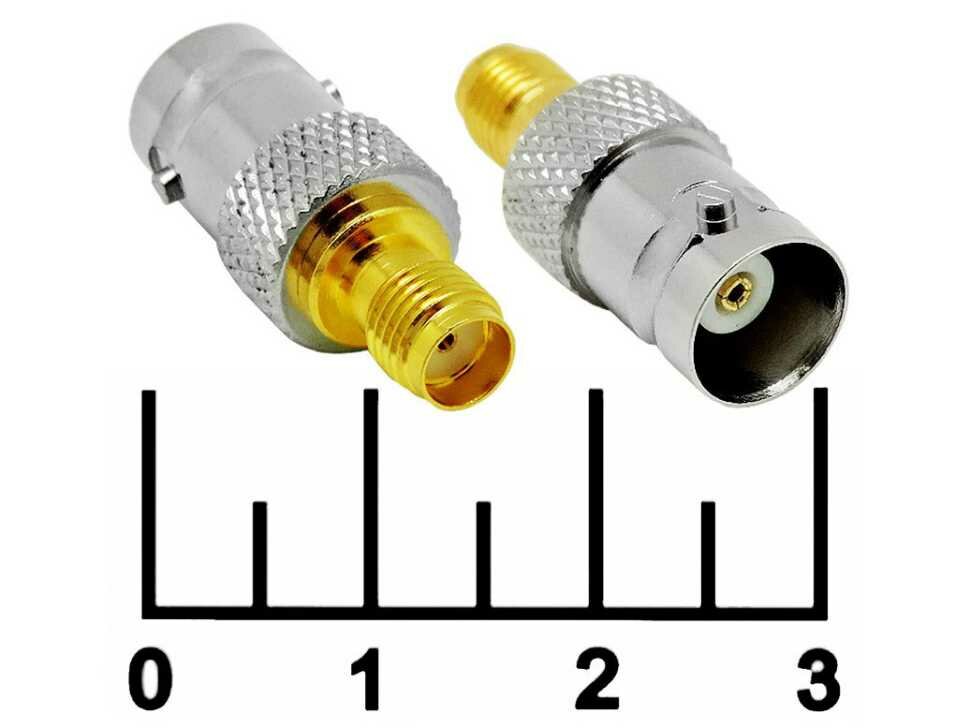 Переходник SMA гнездо/BNC гнездо gold