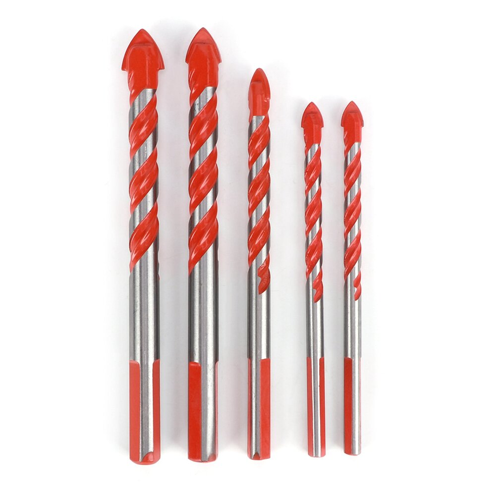 Набор из 5 центрирующих сверл для керамической плитки, инструмент для сверления отверстий в стенах своими руками (6 мм, 8 мм, 10 мм, 12 мм)