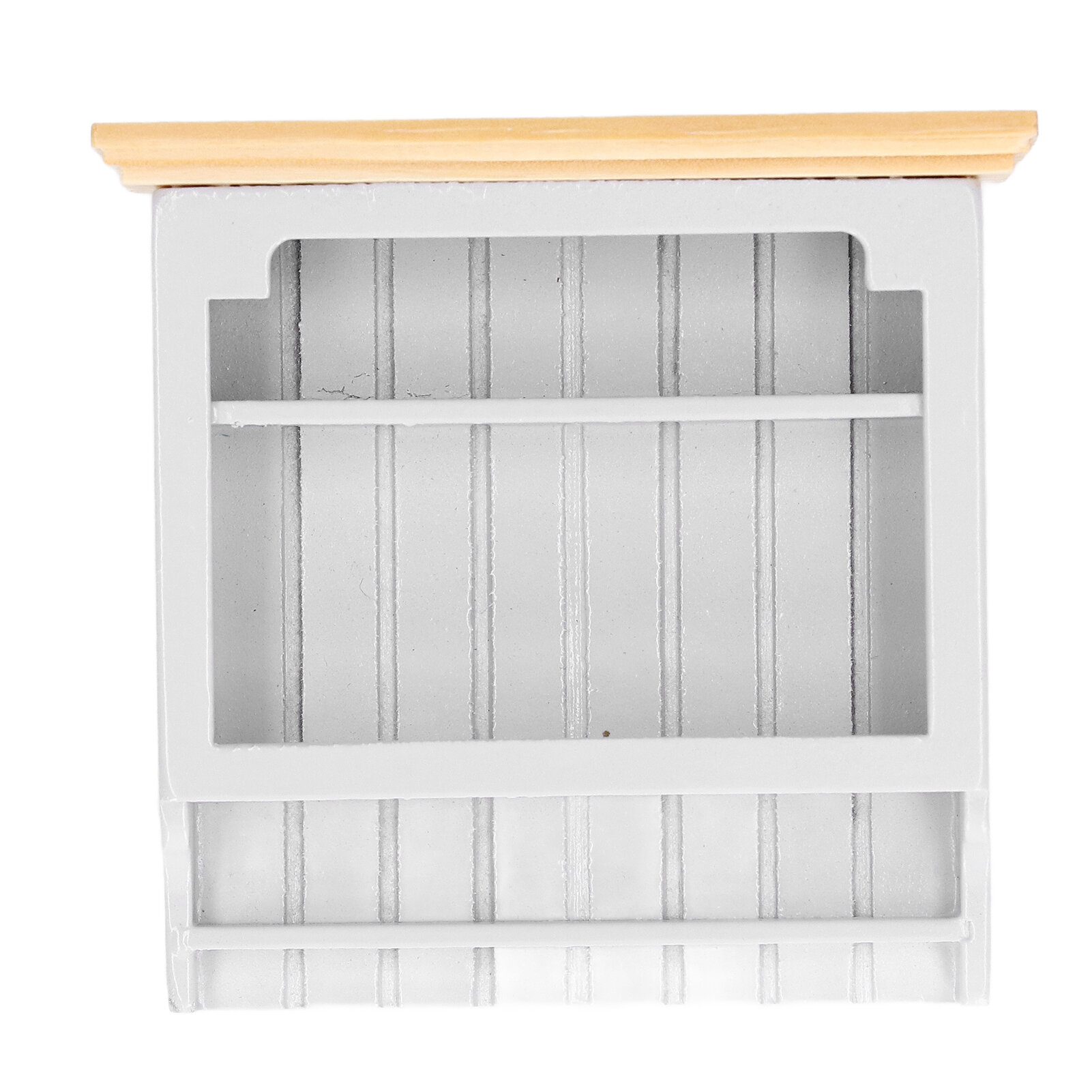 Миниатюрная модель шкафчика для кукольного домика, тонкая работа, миниатюрная витрина из композитной древесины, серый цвет.