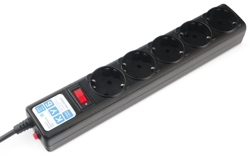Сетевой фильтр Powercube SPG5-С5 5м (5 розеток) черный (коробка)