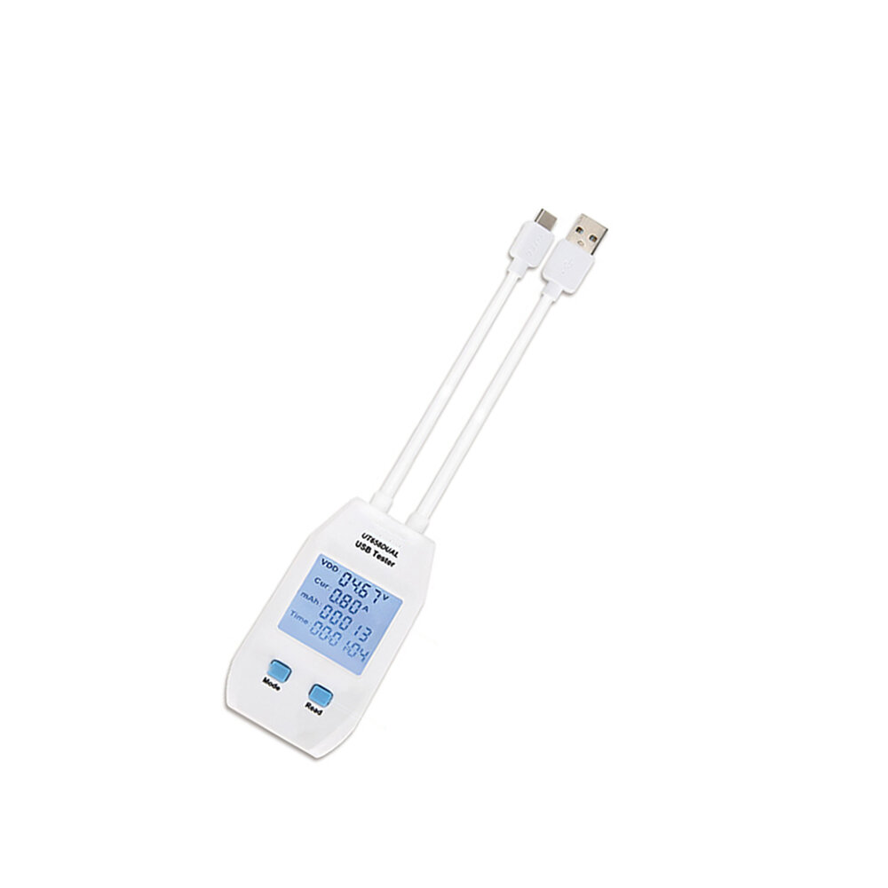 (Ut658 Dual) USB Type-C Детектор Цифровой Вольтметр Амперметр Тестер Напряжения Измеритель