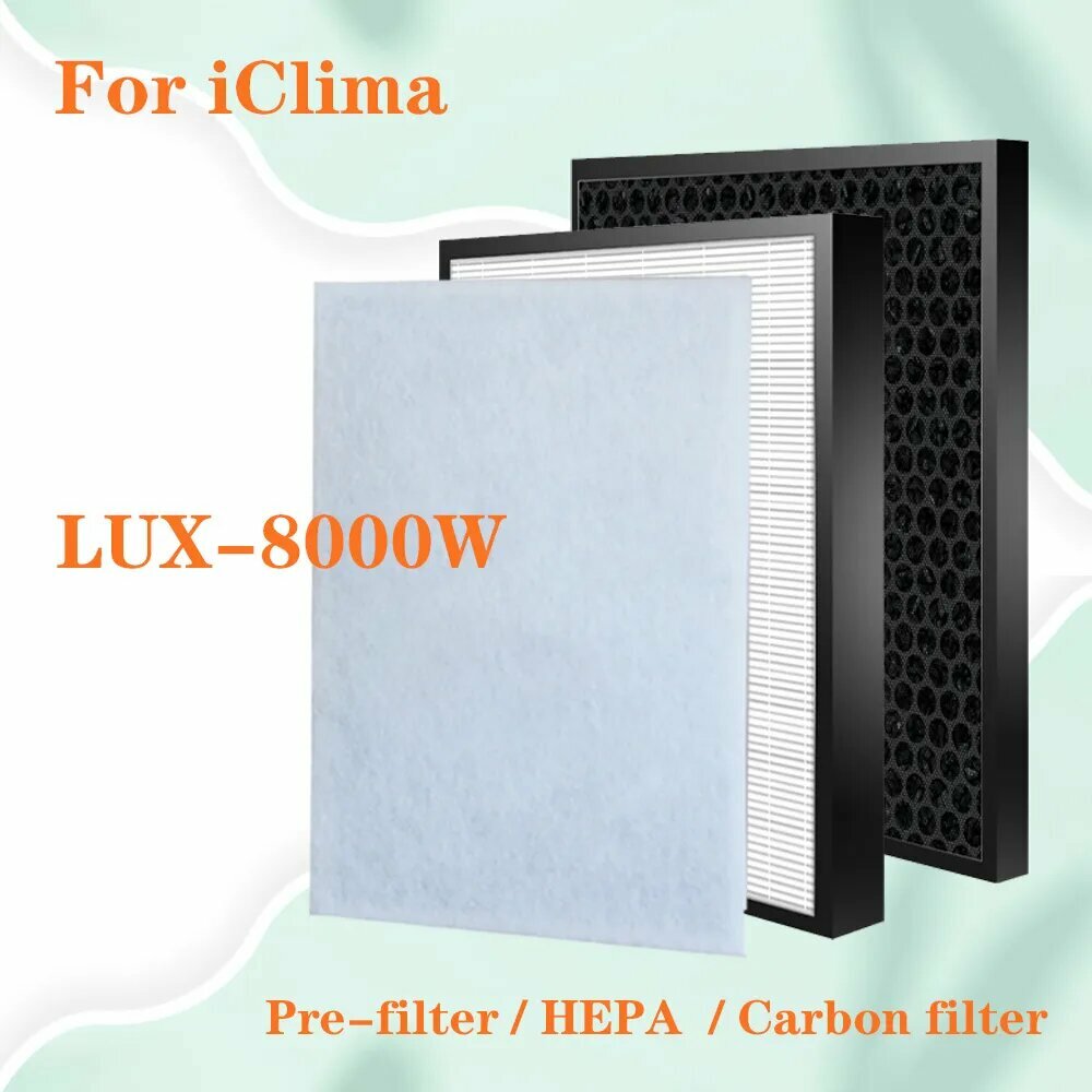 Замена фильтров HEPA и углеродных фильтров очистителем воздуха iClima LUX-8000W