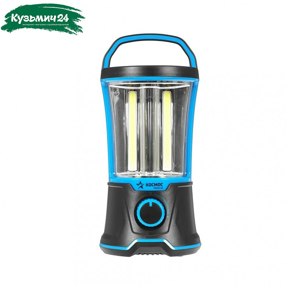 Фонарь кемпинговый Космос 6011LED аккумуляторный, USB, 12 Вт, пластик, черный