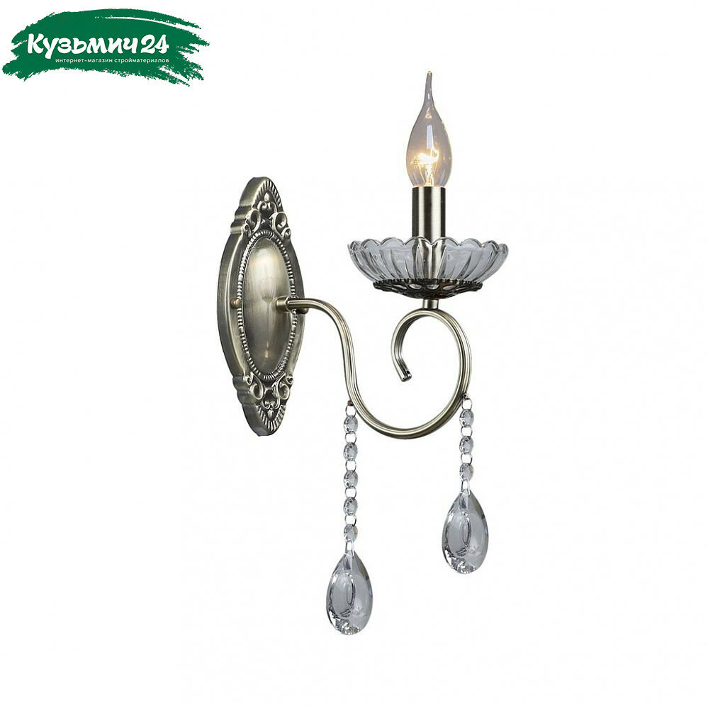 Бра Reluce 04462-0.2-01, 1 лампа, Е14, 40 Вт, хрусталь, до 2 кв. м