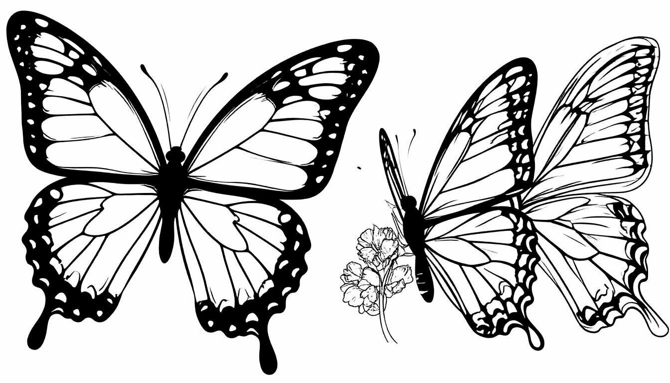 Набор детских раскрасок "Бабочки", плотная бумага формата А4, 10 шт, от 1 года