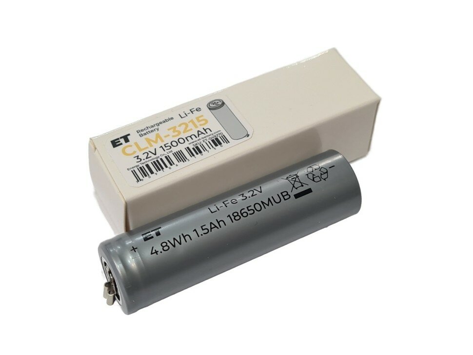 Аккумулятор CLM-3215 Moser 1* 18650 IFR18650B 3,3V, 1500 мАч, (18*650), Li-Fe , для машинки Moser 1884-7102