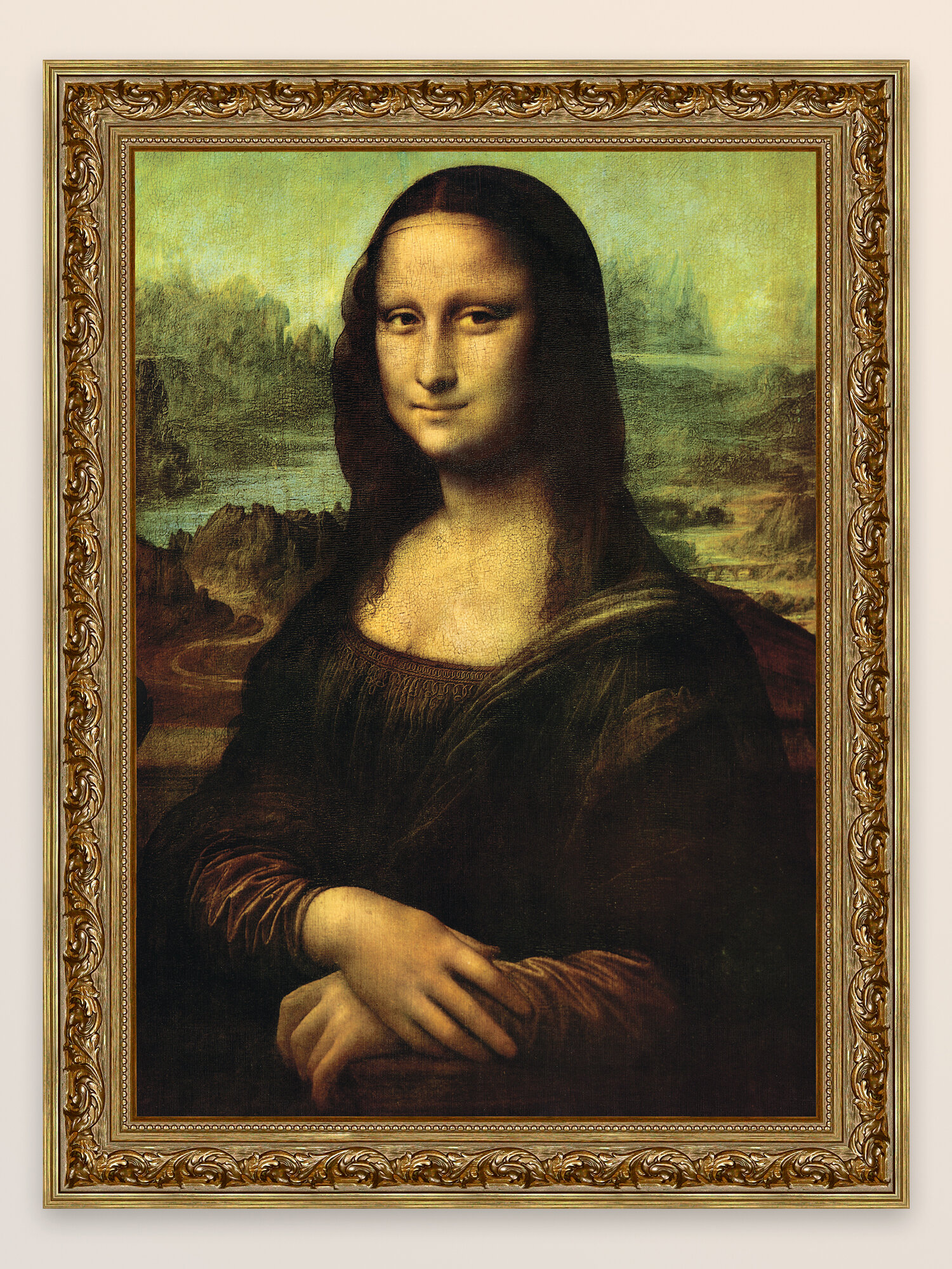 Картина на стену для интерьера Декарт настенный декор портрет Мона Лиза в раме багете в гостиную зал детскую для офиса