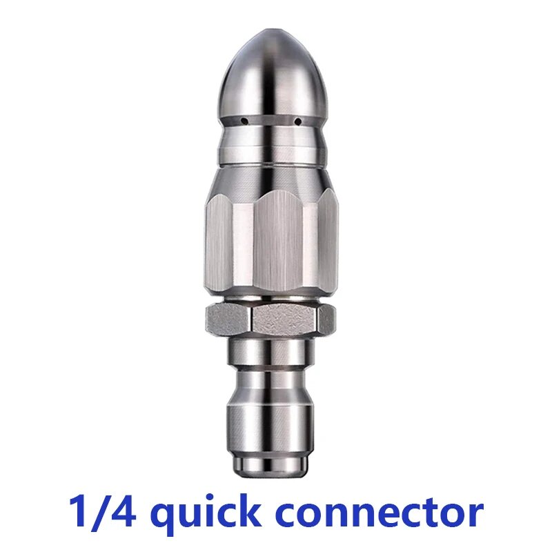 Сопло для мойки дюйма из нержавеющей стали, труба для очистки Слива канализации, струйная быстрая заглушка, дренажный шланг, насадки, инструменты, чистка канализации, прочистка засоров труб, насадка для канализации Золотистый
