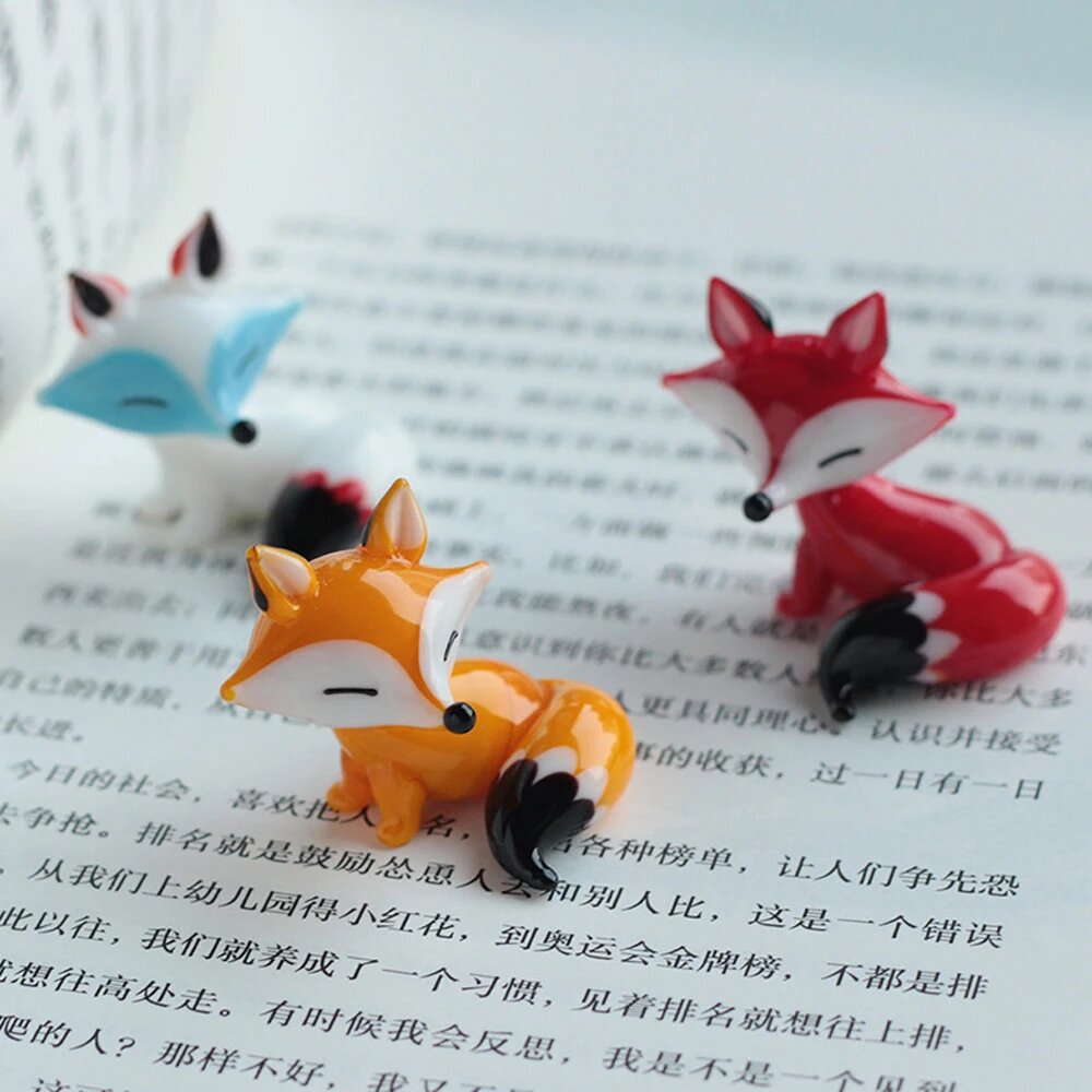 Коллекционные фигурки лис OIMG из стекла