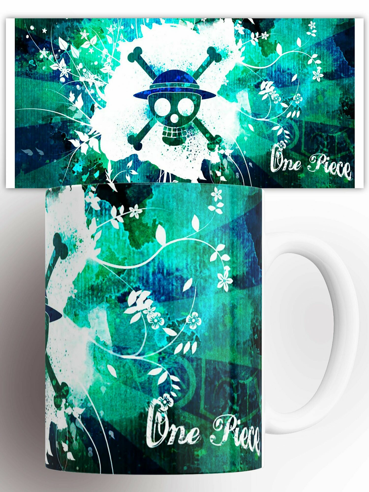 Кружка с принтом Аниме ВАН ПИС арт Anime ONE PIECE art 330 мл