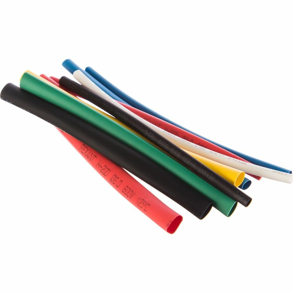 Набор трубок термоусадочных тонкостен. №1 (авто) разноцвет. Rexant 29-0101