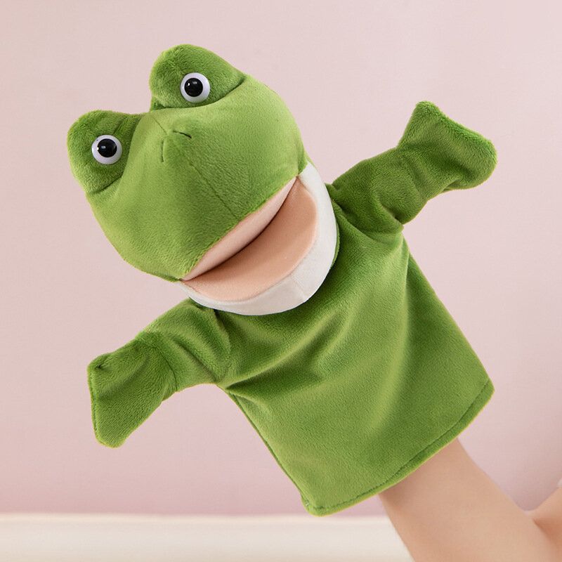 Игрушка-ручная кукла, животное, успокаивающая кукла, представление льва, подвижный рот, кукла животного, реквизит для обучения в детском саду