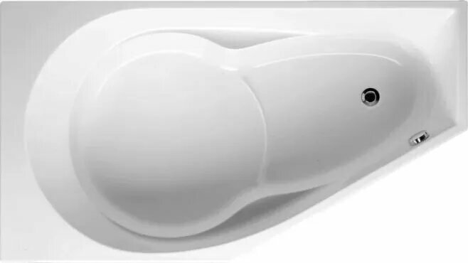 Акриловая ванна Riho Yukon B008001005 R без опоры 160x90 см, угловая, правая, пристенная, белая, пятиугольная
