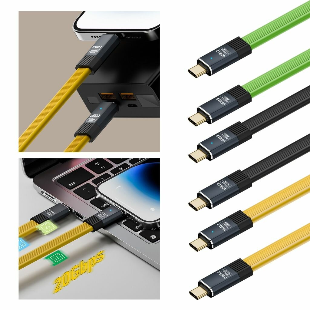 Незаменимый гибкий кабель USB 3.2 Type C со скоростью 20 Гбит / с и поддержкой OTG 8k60 Гц