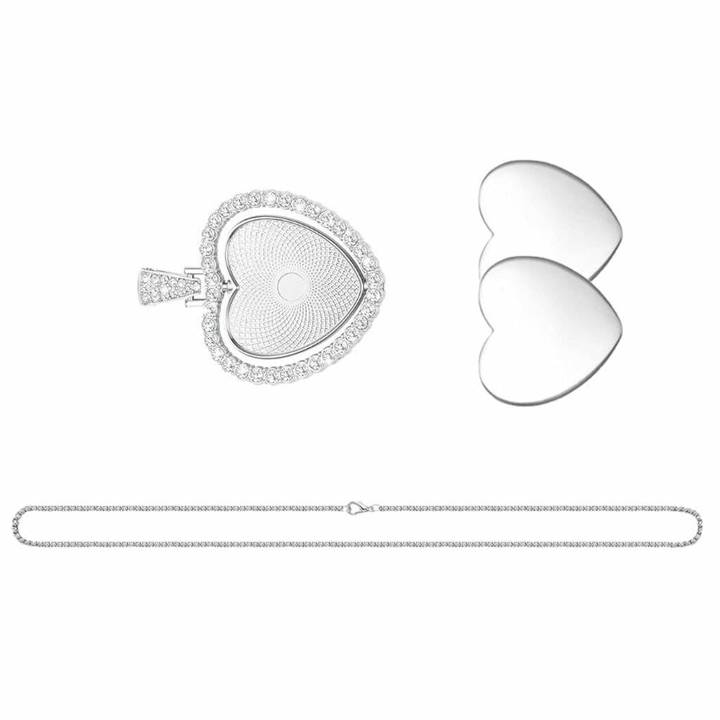 Набор подвесок для подноса с двусторонней инкрустацией в виде персикового сердечка-золото