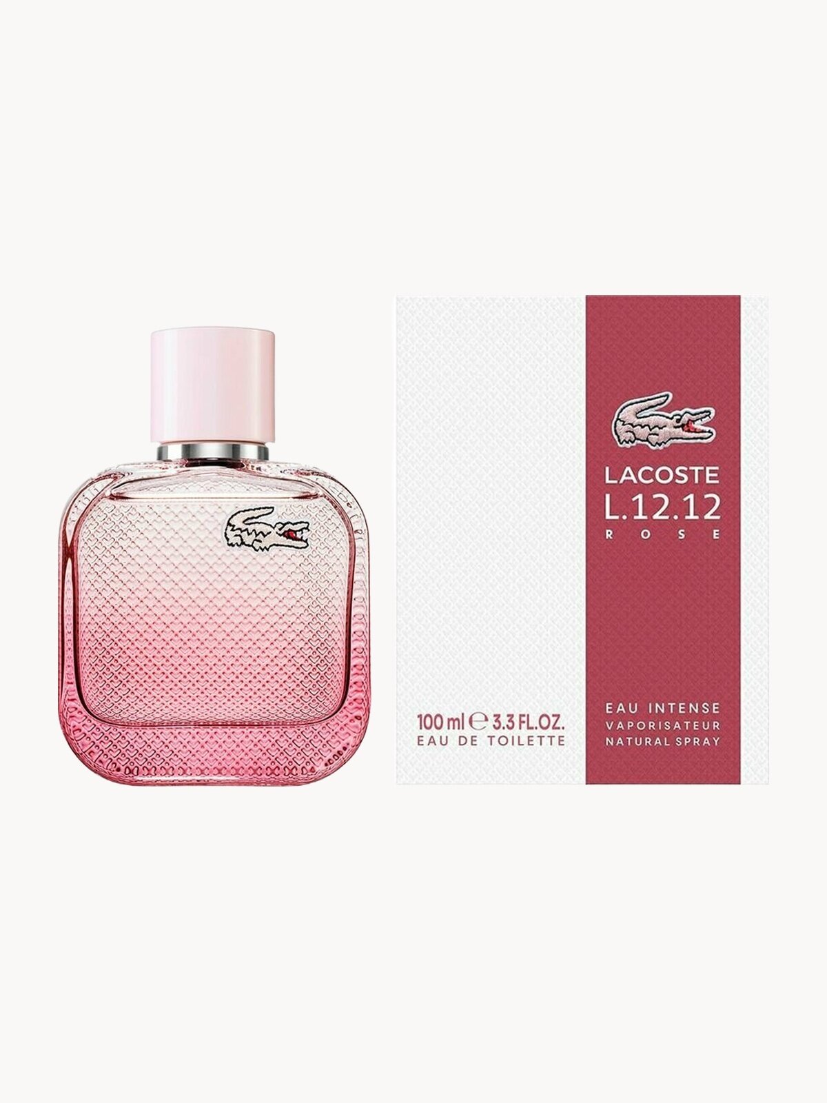 Духи женские. Туалетная вода Lacoste L.12.12. Rose Eau Intense. Лакоста Роуз Для женщин. 100 мл.