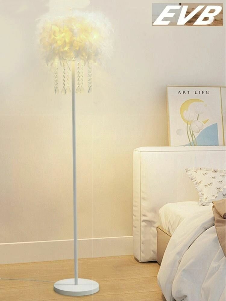 Романтичный торшер с перьями,40*40*148cm