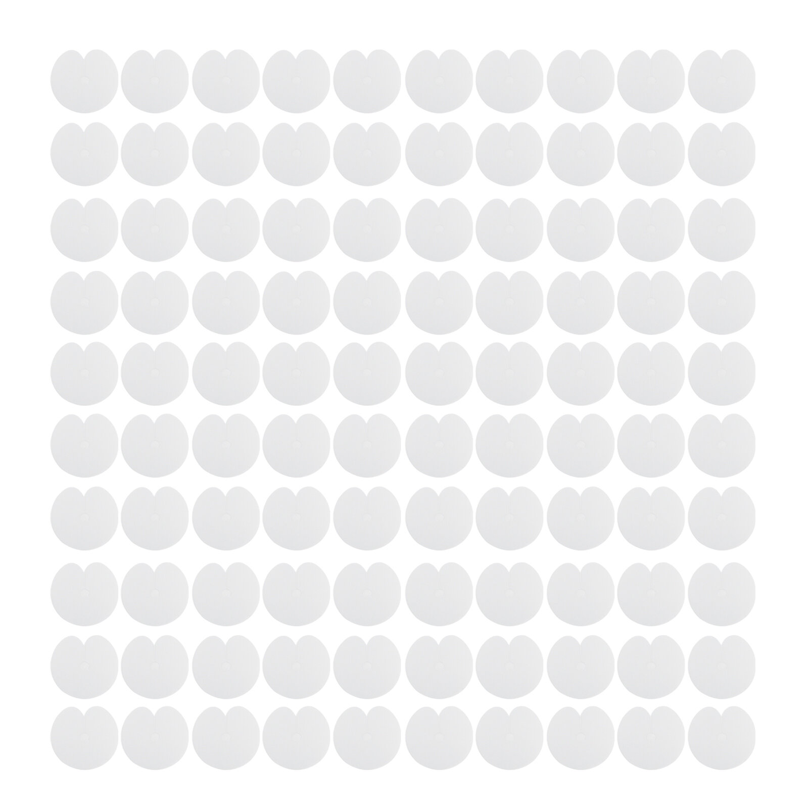 100pcs Heat Shield Guards Professional Salon Single Hole Spacer Template for Hair Extension Bonding