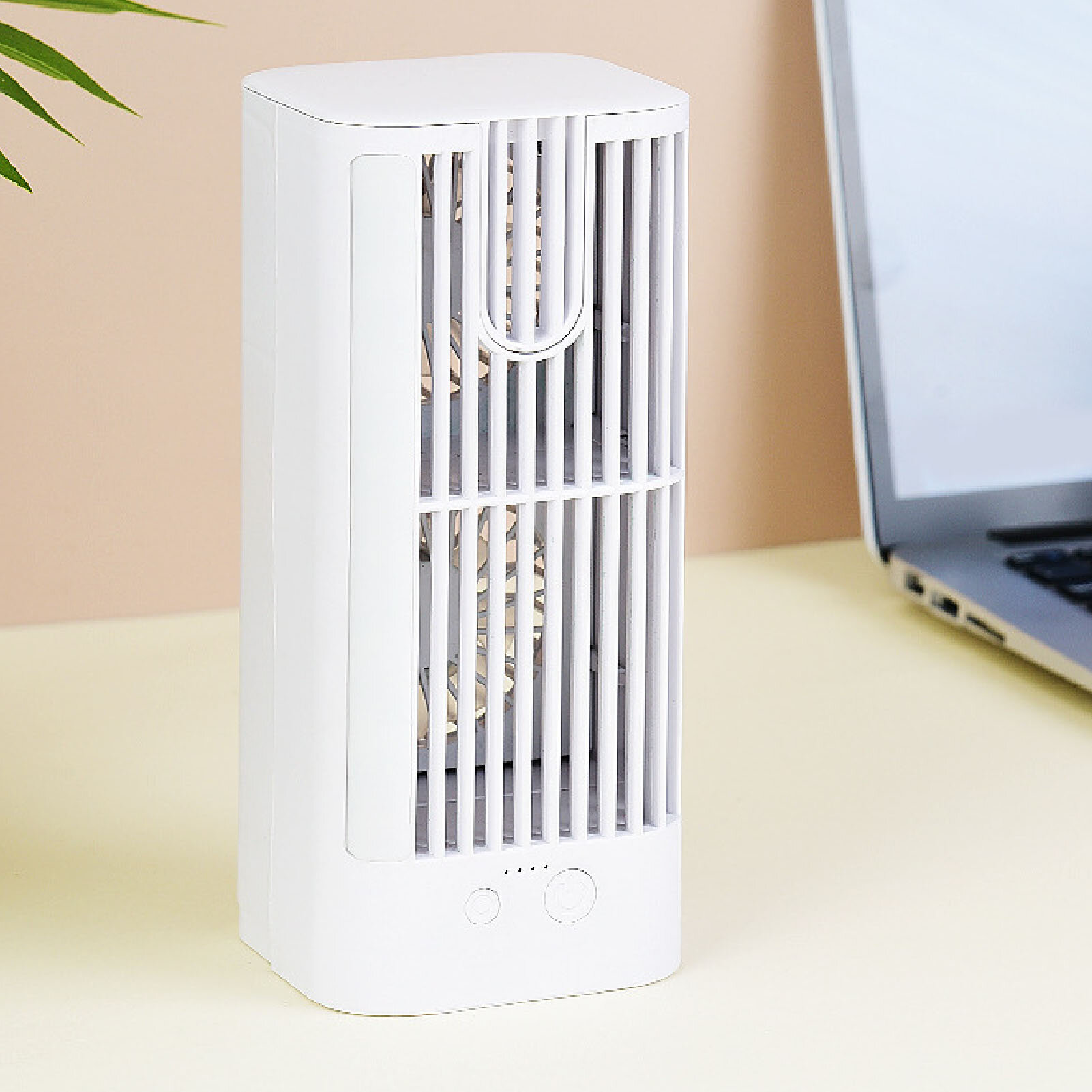 Портативный кондиционер с подсветкой, USB-разъемом, 3 скоростями, двумя вентиляторами, портативный мини-охладитель воздуха с большим резервуаром для воды объемом 120 мл
