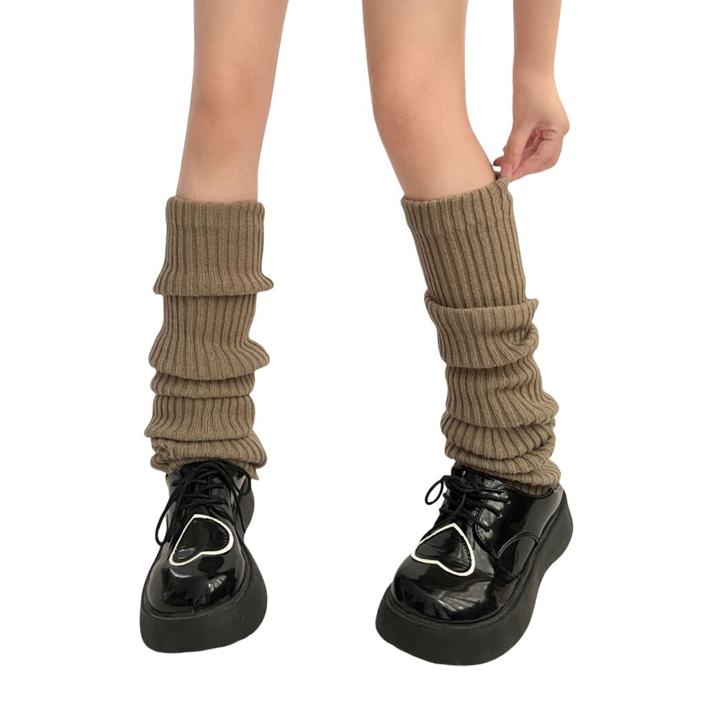 Женщины Лолиты Вязаные Длинные Носки Гетры Цветной Чехол Для Ног Носки Для Ботинок Подарок