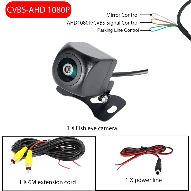 Автомобильная камера заднего вида Fish Eye 1080P CVBS