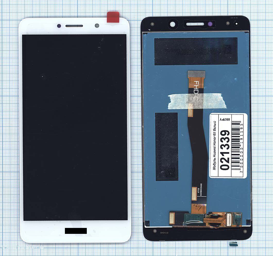 Дисплей (матрица + тачскрин) для смартфона Huawei Honor 6X белый