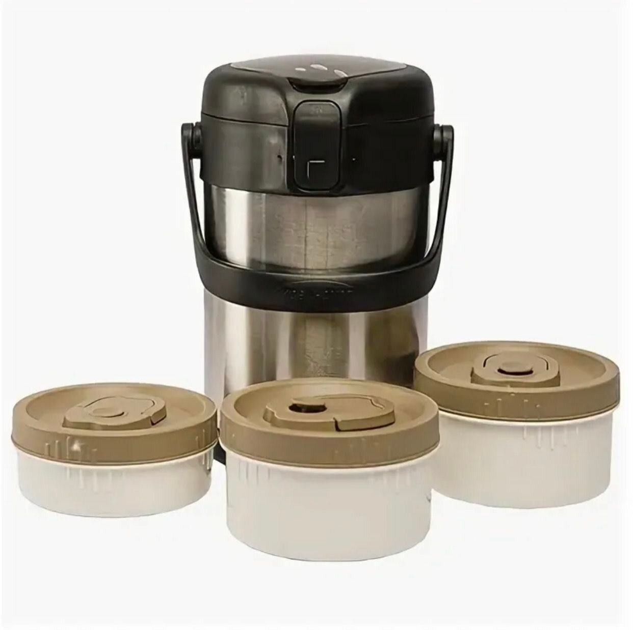 Термос широкое горло с контейнером метал 2,2 литра Lunch box