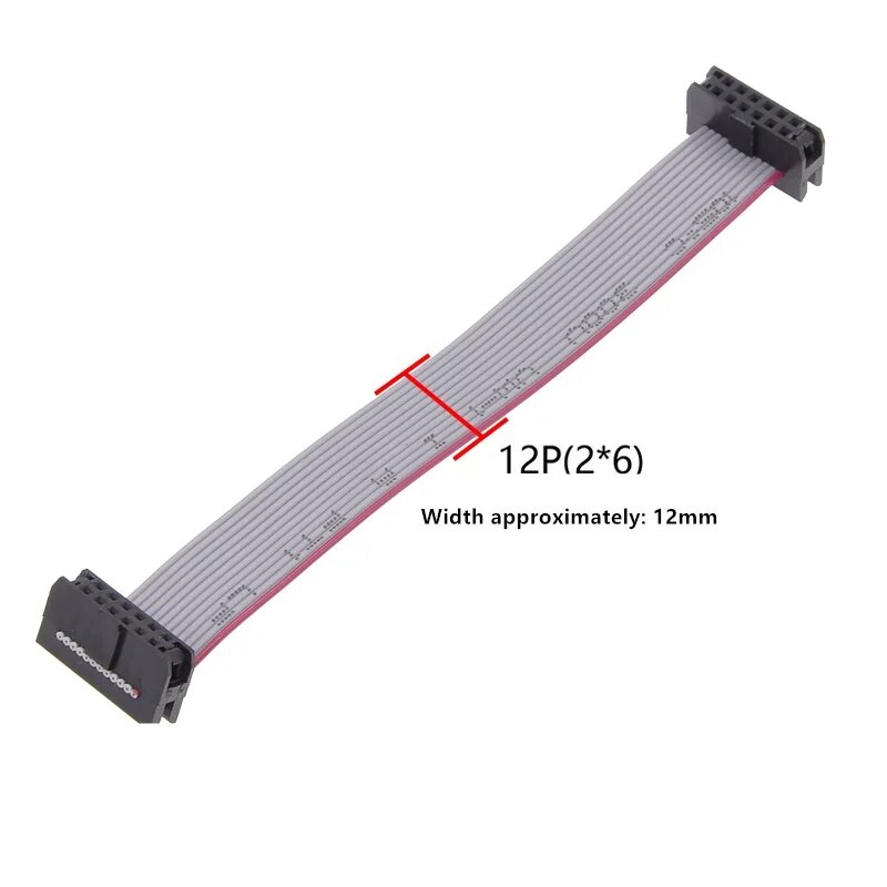 Ленточный кабель JTAG 12P (2X6) серый, 50см