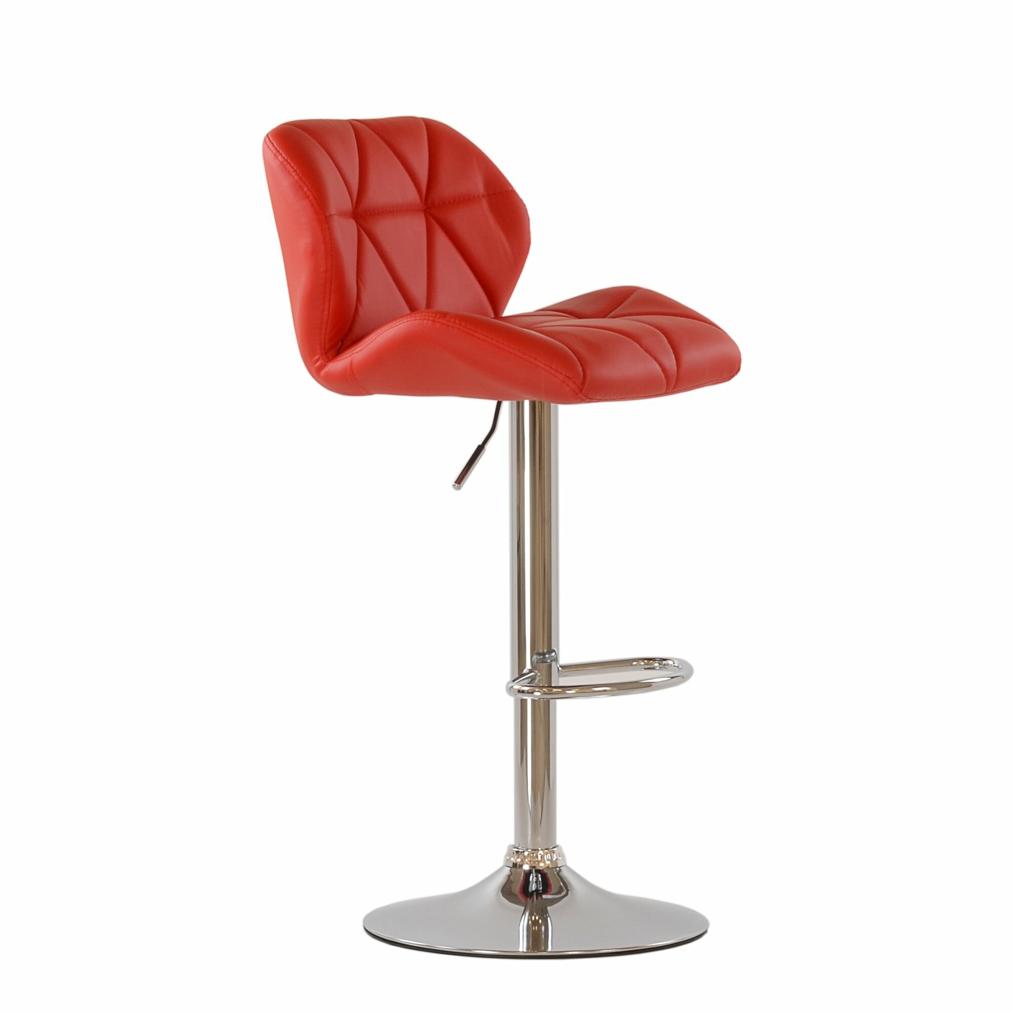 Стул Diamond STOOL MARKET красный, экокожа, металл, мягкое сиденье, без подлокотников