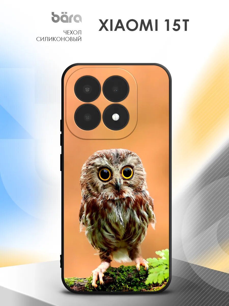 Чехол на Xiaomi 15T/ Сяоми 15Т накладка, защитный, матовый, черный с рисунком