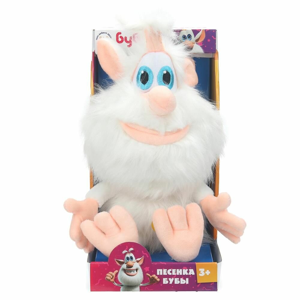 Игрушка мягкая буба 26 см, муз. чип, в кор.