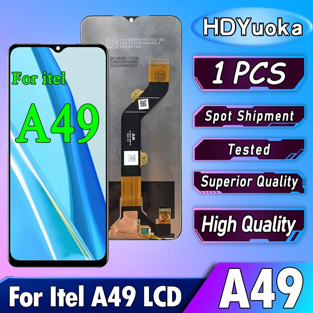 6,6 " для itel A49, ЖК-дисплей, дигитайзер сенсорного экрана в сборе, запасные части для ремонта дисплея Itel A49