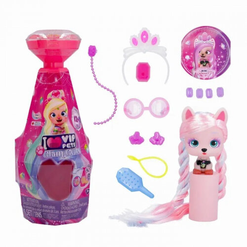 Фигурка Imc Toys 715684 VIP Pets GLAM GEMS, Модные щенки 13 видов в коллекции, 9 шт в дисплее