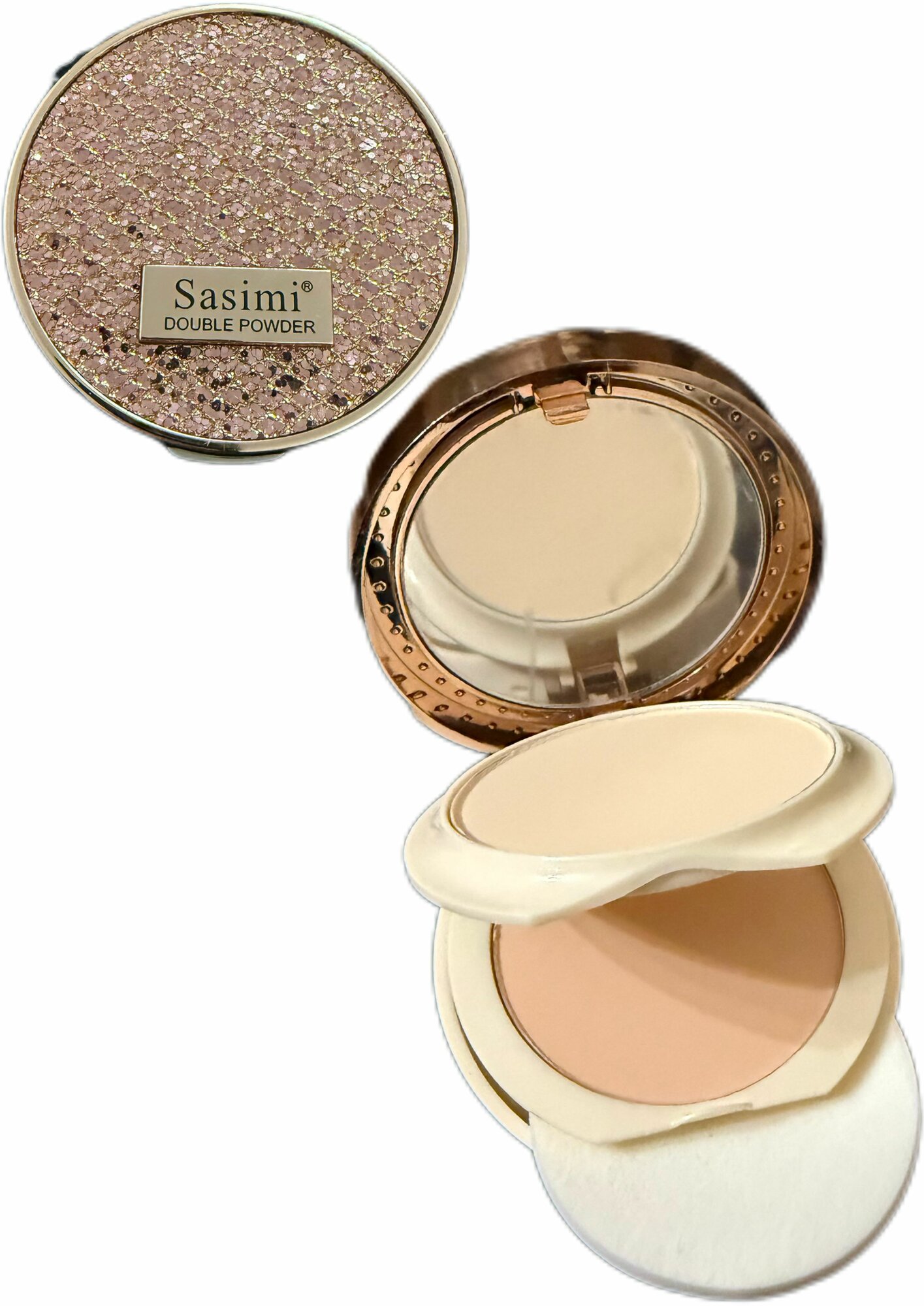 SASIMI Пудра для лица отбеливающая 3 в 1 Double powder SPF 30 PA+++ тон 01, 18 гр