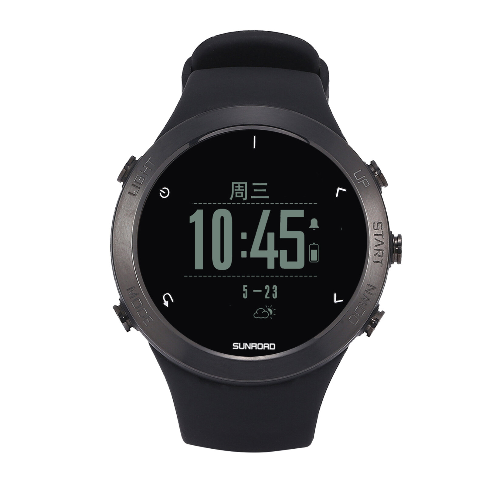 Часы для мужчин на открытом воздухе 5ATM водонепроницаемые спортивные часы с пульсомером барометром альтиметром компасом педометром для триатлона, модели FR934 / FR935, ремешок из силикона / нейлона / ПУ, диаметр циферблата 50 мм / 2.0 дюйма, толщина