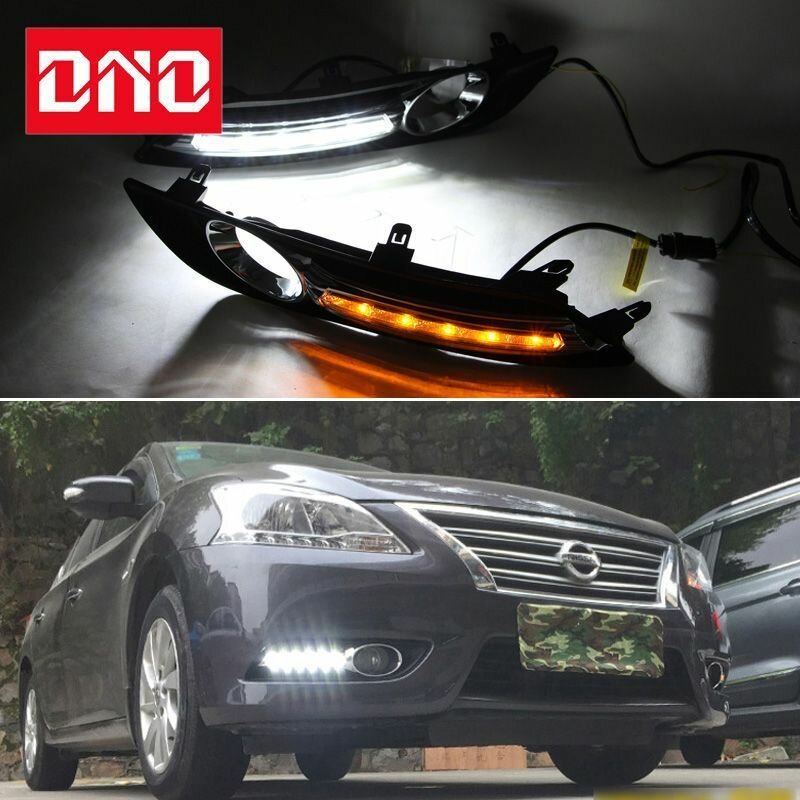 Qiamgyu Фары автомобильные, Огни дневные ходовые, арт. DL-NS-sentra-12-15-WY-1