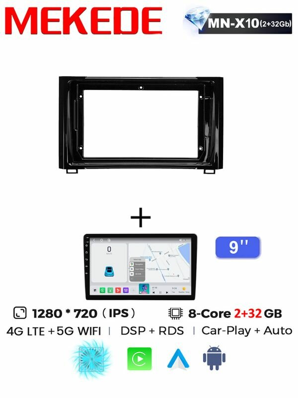 Магнитола 9" Mekede MN X10 Pro 2/32 Gb Toyota Tundra XK50 2013-2020 carplay
