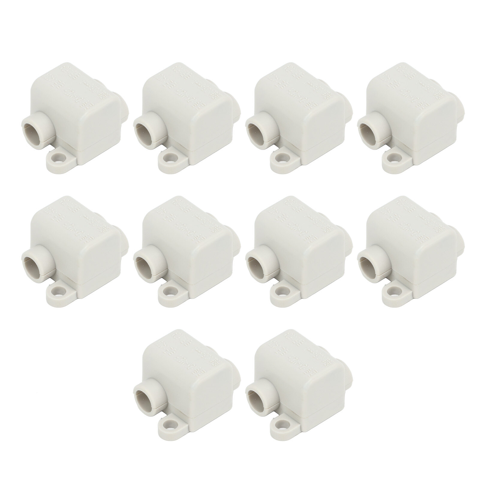 10 шт. Быстросоединяющие кабельные клеммные блоки 60A 400V с одним входом и двумя выходами для проводки 0,5‑6 мм²