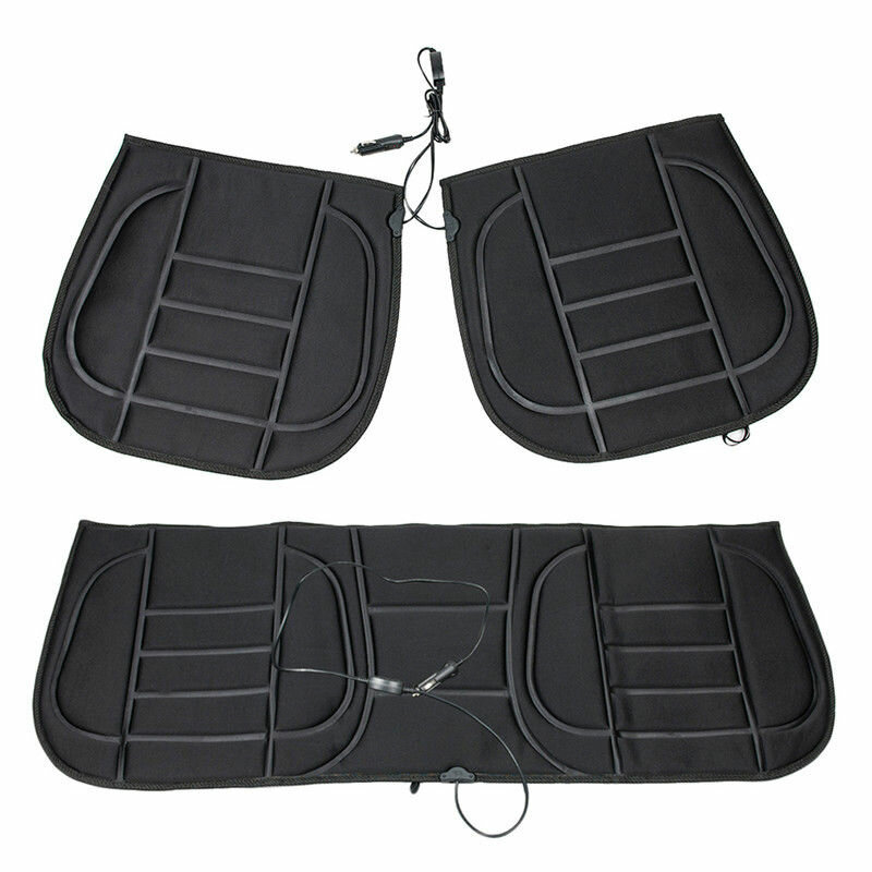 3 шт. Чехлы для автомобильных сидений (пара передних + 1 заднее) с подогревом 12В, подогревающая подкладка, обогреватель поясничной области, для зимы, для грузовиков