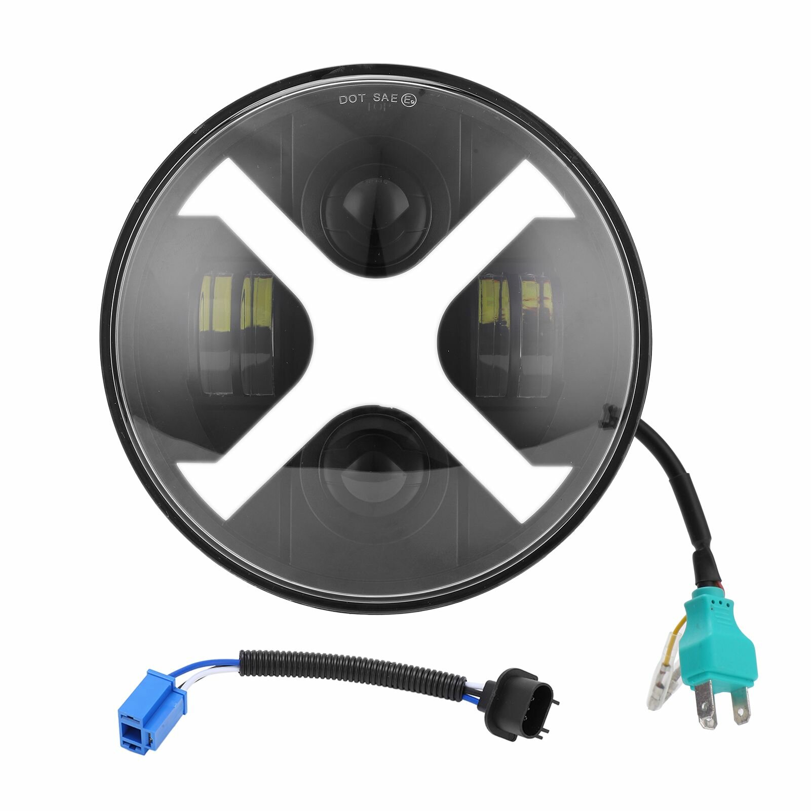 6,5-дюймовая светодиодная фара для мотоцикла, ангельские глазки, X-образная замена для кабриолета CVO FLSTSE 2010 2012