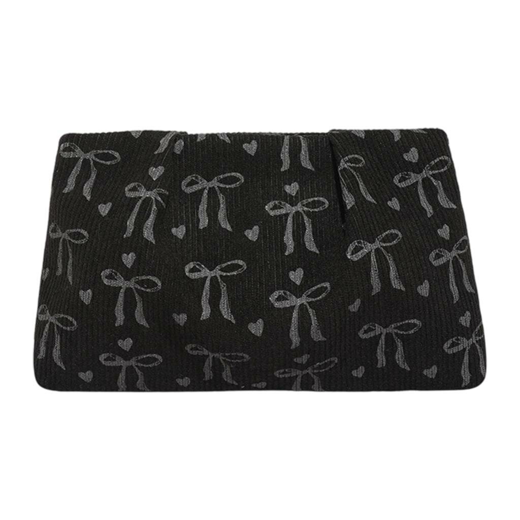 Легкий роскошный клатч cloud bag с принтом в стиле ретро и большой вместительностью-черный