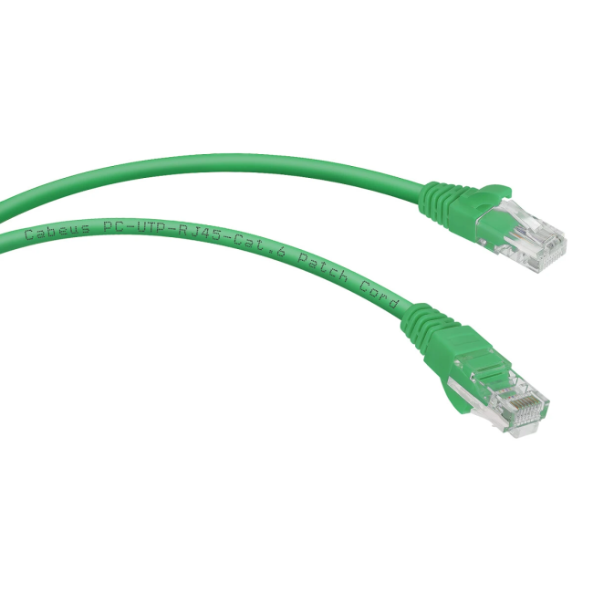 PC-UTP-RJ45-Cat.6-2m-GN Кабель патч-корд U/UTP 6 кат. 2м Cabeus неэкранированный, зеленый