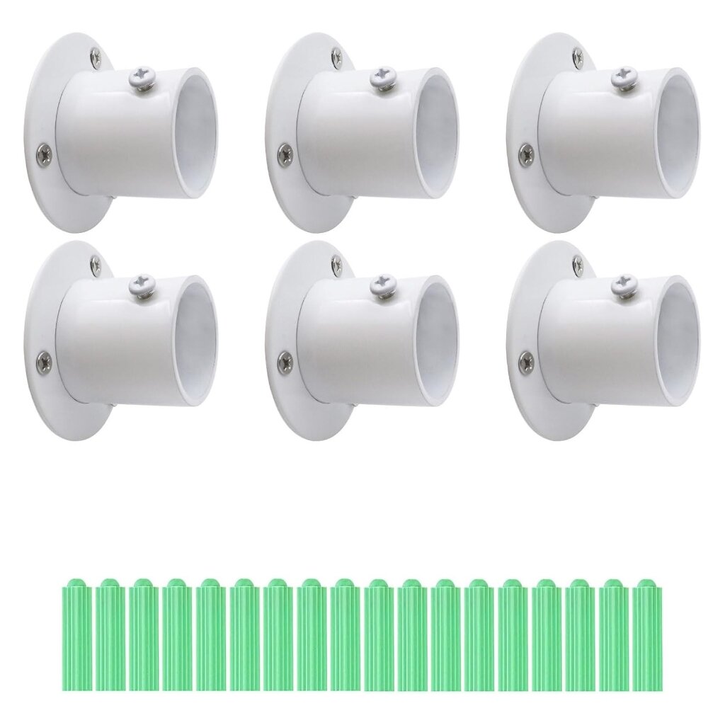 Кронштейн для штанги гардероба фланцевое сиденье опорный кронштейн для конца штанги гардероба штанга для одежды с фиксированной трубкой сиденье настенные аксессуары-белый