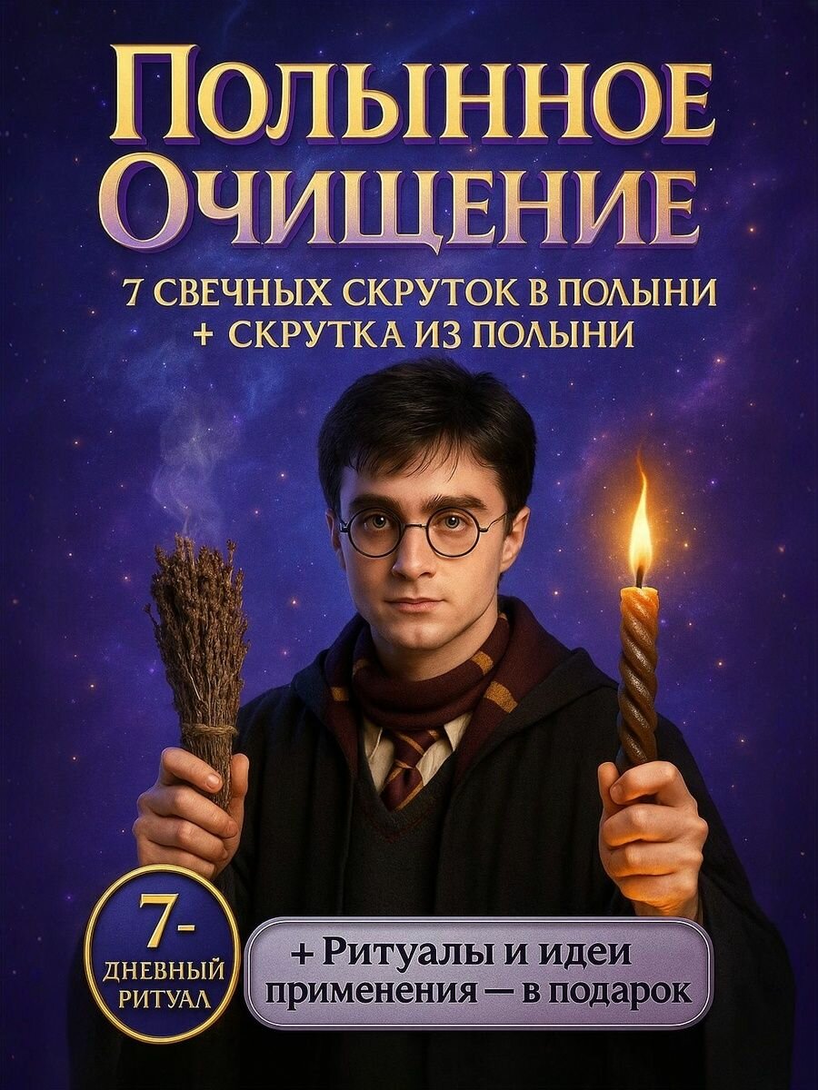 Набор свечей и полыни для ритуалов/ для очищение , подарка , атмосферы