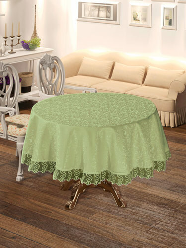 Скатерть с гипюровой отделкой DO&CO KDK жаккард овал