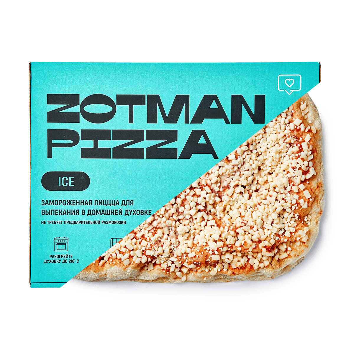 Пицца Zotman "Маргарита", замороженная, для духовки, с сыром, 390 грамм