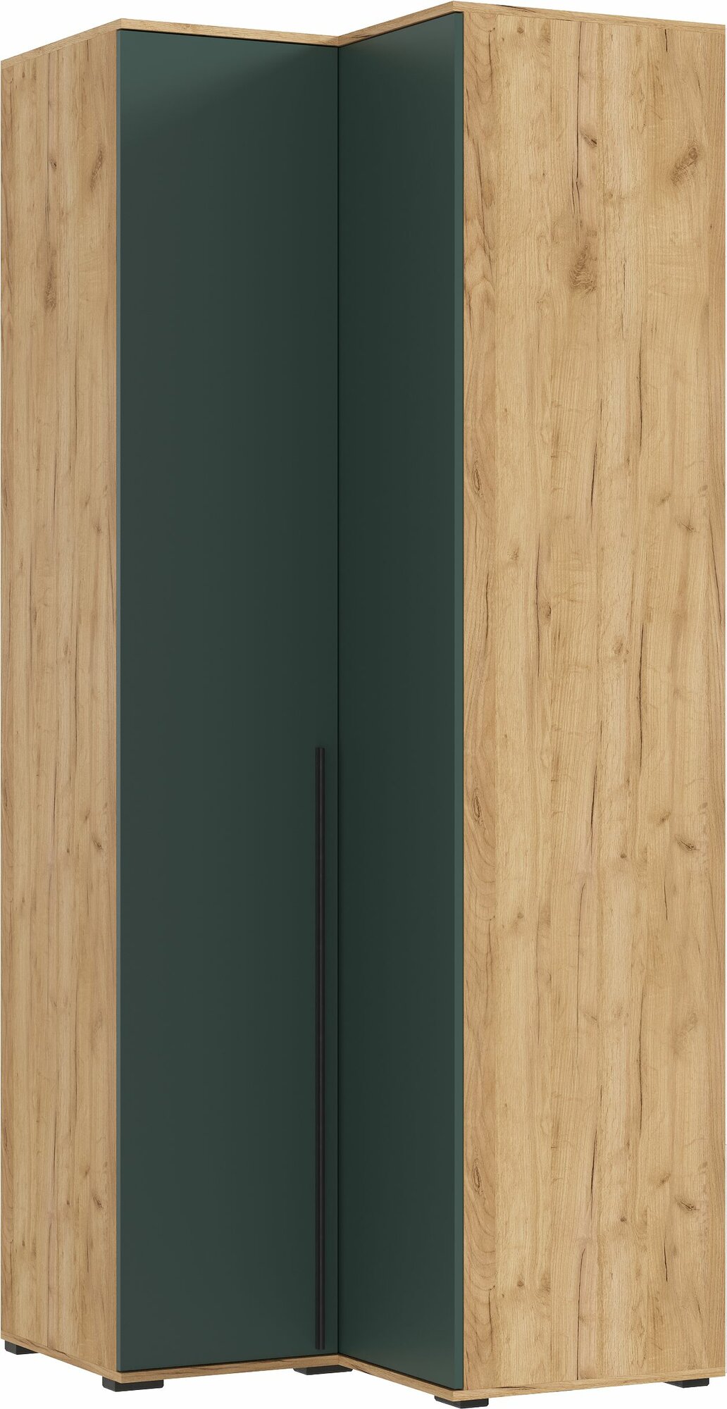 Шкаф Норд угловой 906х2236х906 (Изумрудный/Дуб Крафт) МИФ